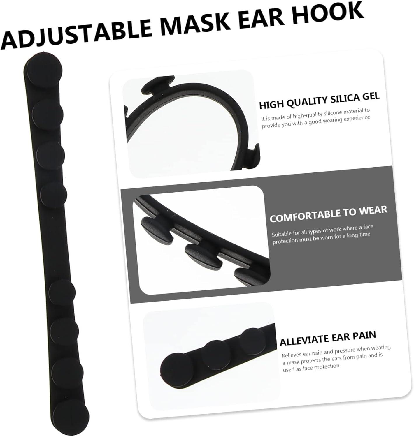 Minkissy 12 Pack Mask Ear Hooks - Reusable Silicone Face Mask Extenders ...
