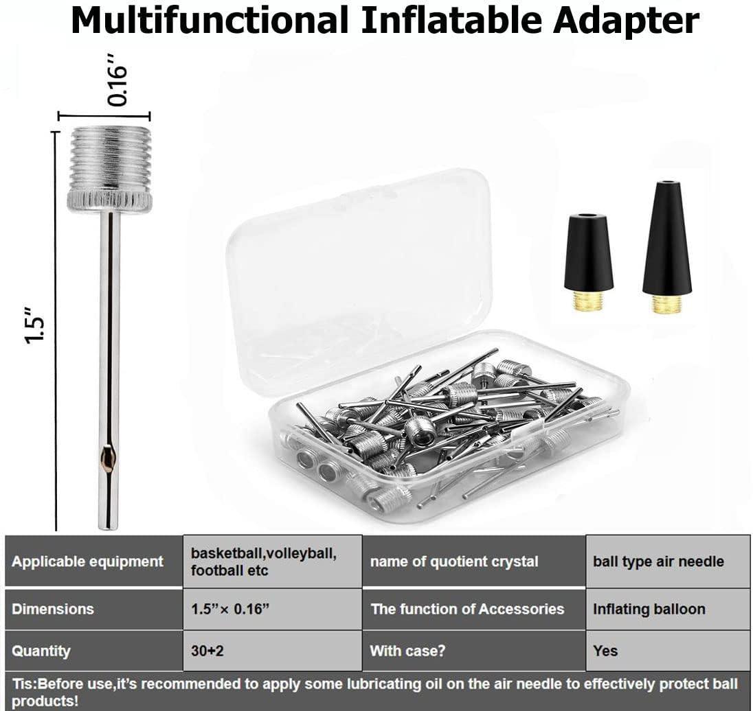 Dlingear 30+2 PCS Ball Pump Needles for Basketball, Soccer, Volleyball ...