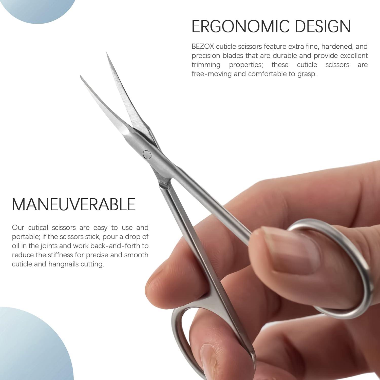 Bezox Extra Fine Curved Skin Scissors - Professional Stainless Steel ...