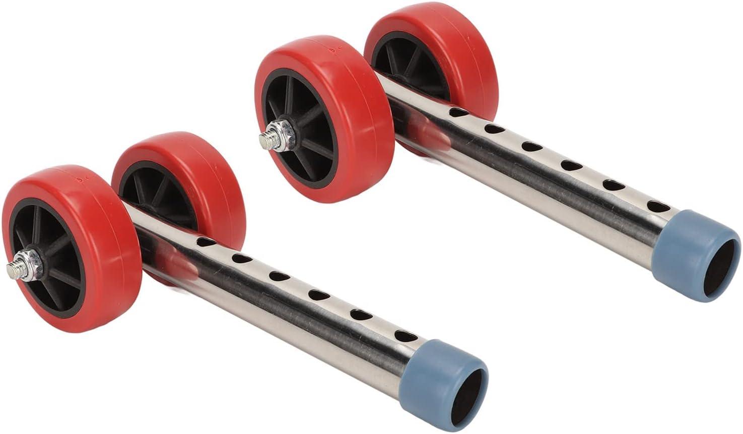 Walker Wheels Replacement Kit - 1 Pair, Heavy Duty Stainless Steel, 6 ...