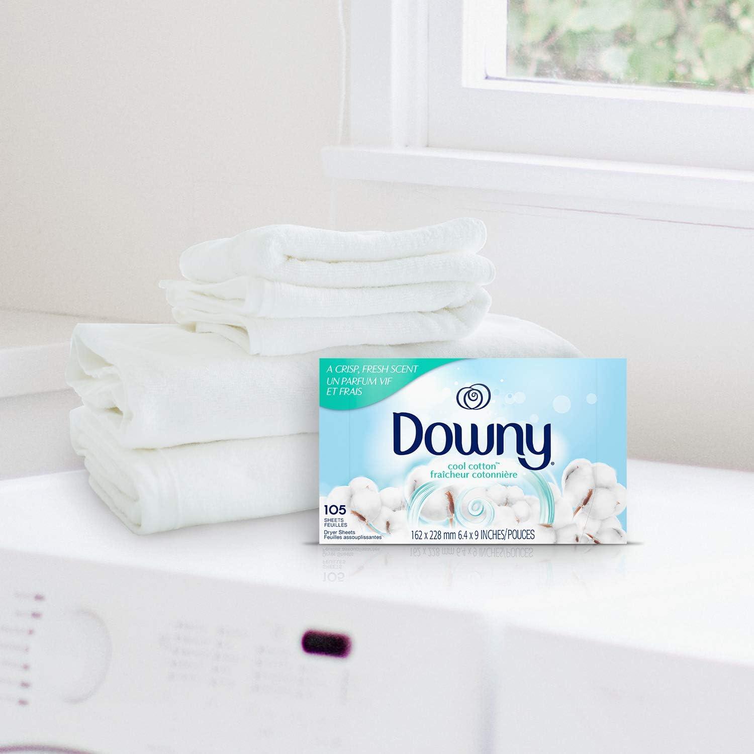 Downy Dryer Sheets Laundry Fabric Softener, Cool Cotton, 240 Count ...