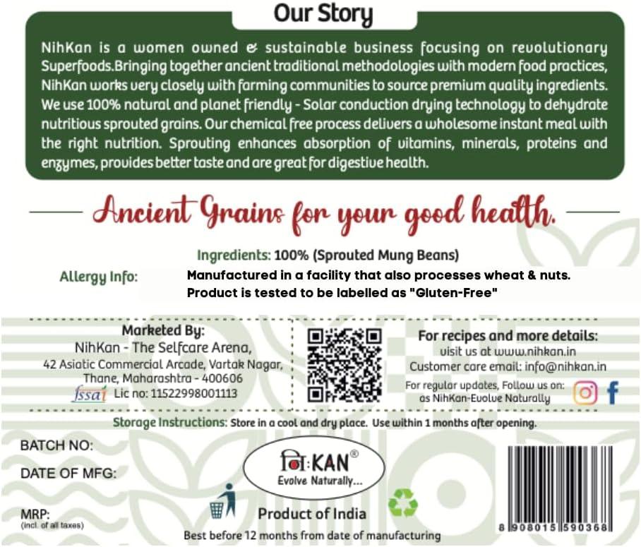 NIHKAN Dehydrated Sprouts - Mung Bean (Green Gram) - Instant ready ...