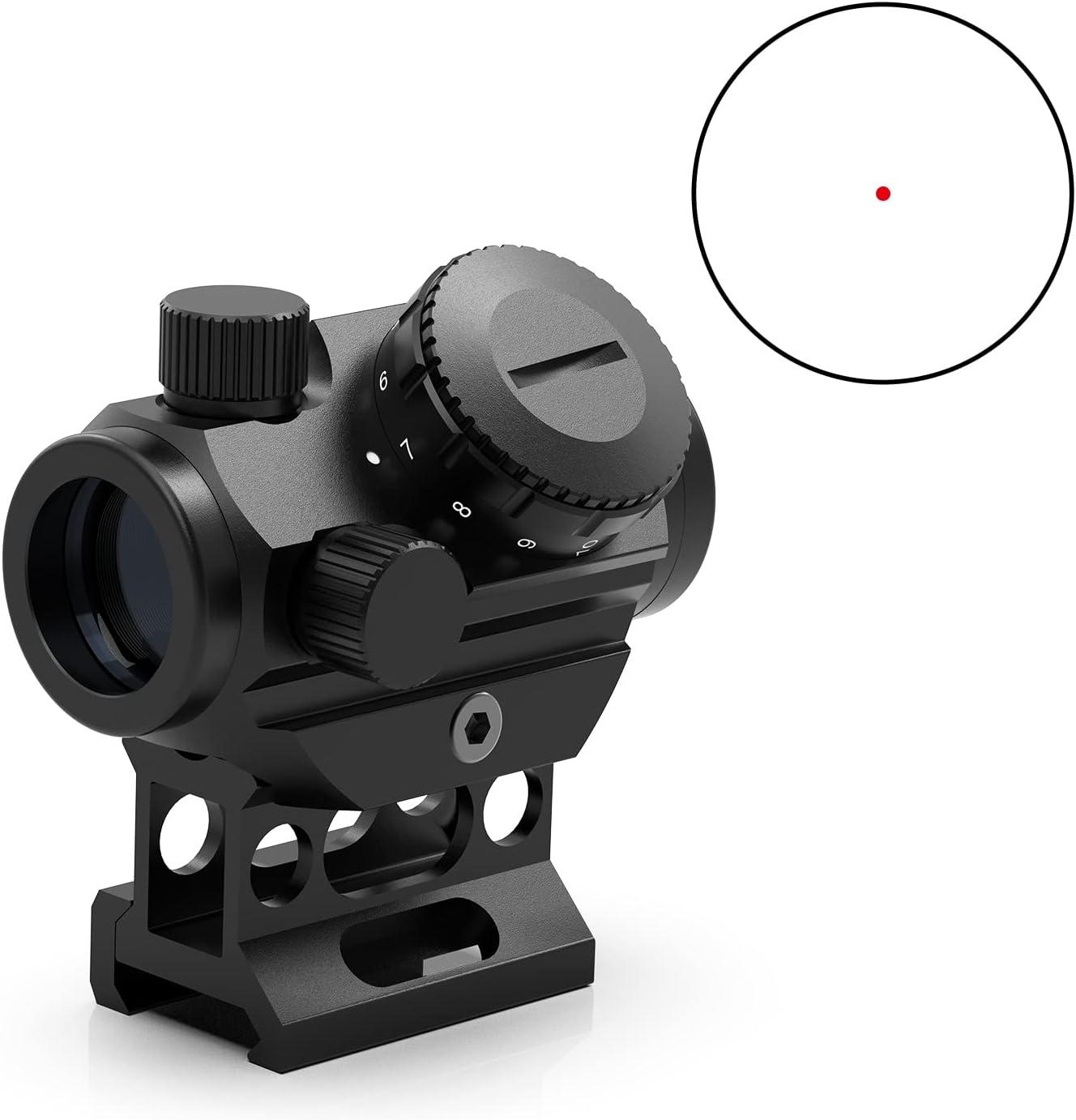 Feyachi RDS-25 Red Dot Sight 4 MOA Micro Rifle Scope with 1 Riser Mount