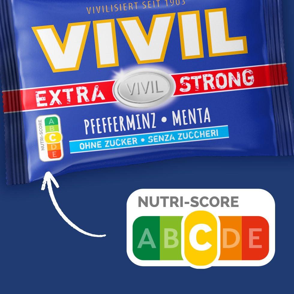 Buy Vivil Extra Strong Peppermint Pastilles - Sugar-Free & Vegan 5x3 ...