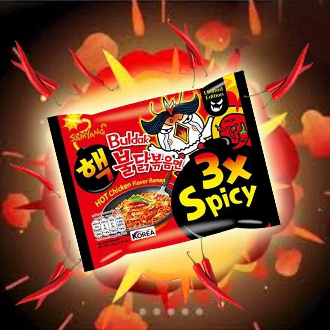 Samyang Hot Chicken Ramyun (3X Flavour) Triple Spicy (5 Packs) 700G ...