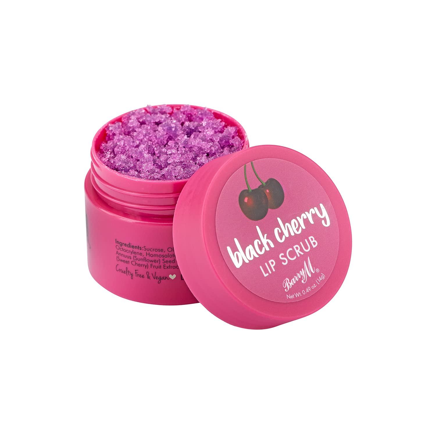 Barry M Black Cherry Exfoliating Lip Scrub Treatment 14g - Pack of 1 ...