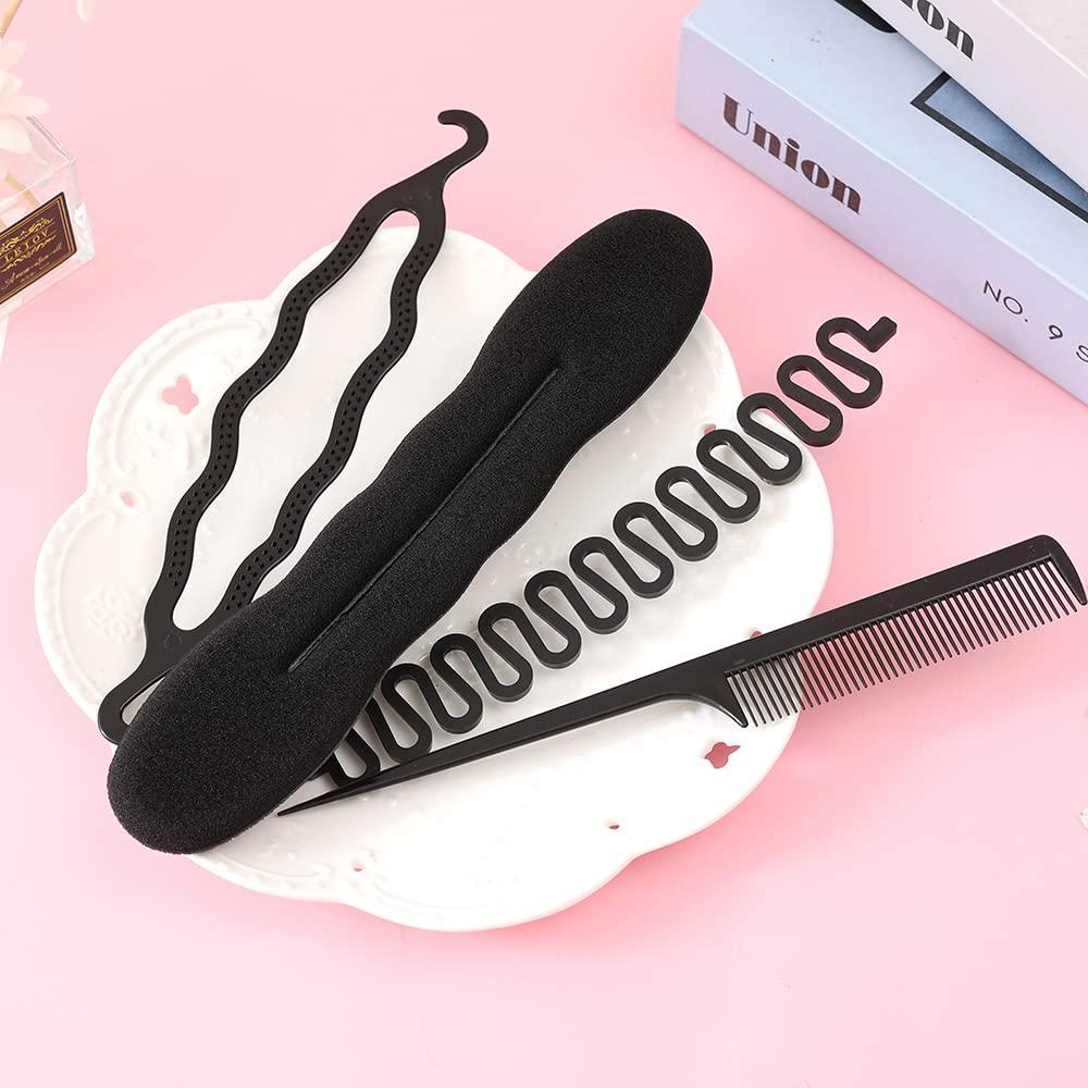 ZZJB Hair French Braid Tool Set - 6 Piece Black Centipede Braid Maker ...