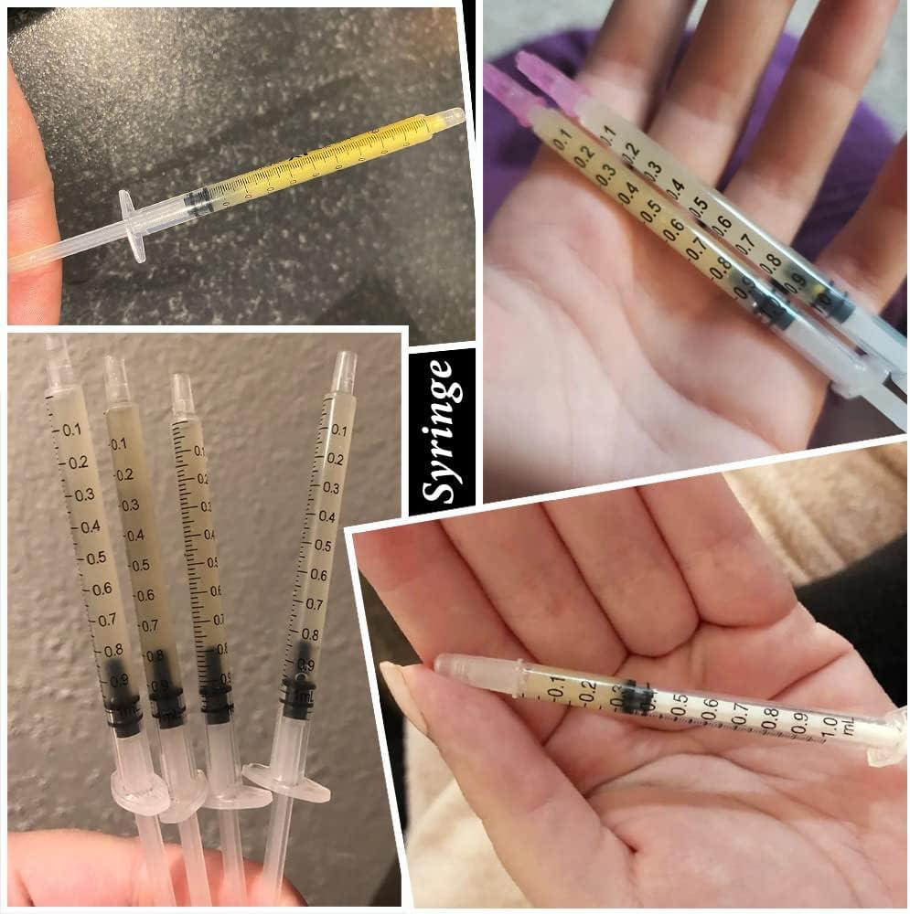 50 Pack Sterile 1ml Syringes with Cap, Luer Slip Tip - Bulk Sealed, No ...