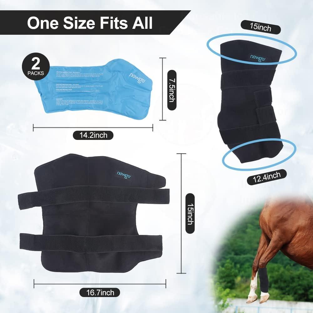 Newgo Cooling Gaiters for Horses - Reusable Injury Relief & Knee ...