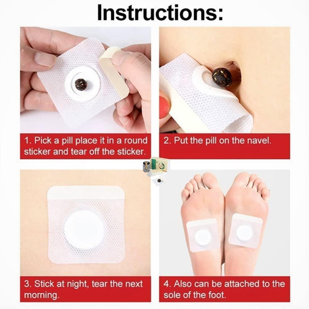 30Pcs/Box Natural Moxibustion Belly Button Patch for Improved Sleep ...