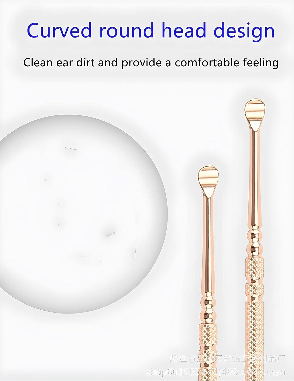 Professional Stainless Steel Ear Wax Removal Spring Cleaner Set with ...