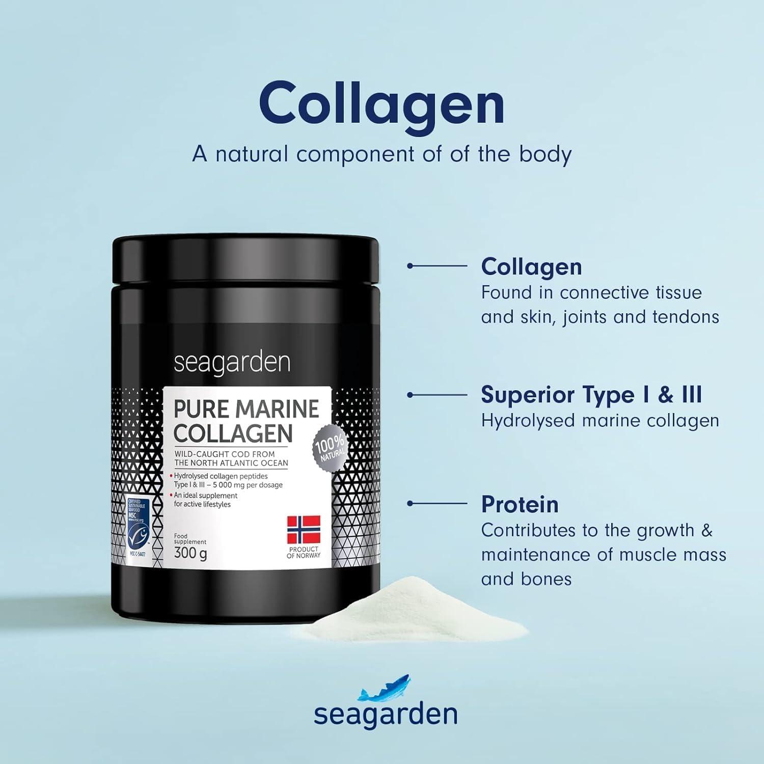Seagarden Pure Marine Collagen Powder | Wild-Caught Arctic Cod | 300g ...