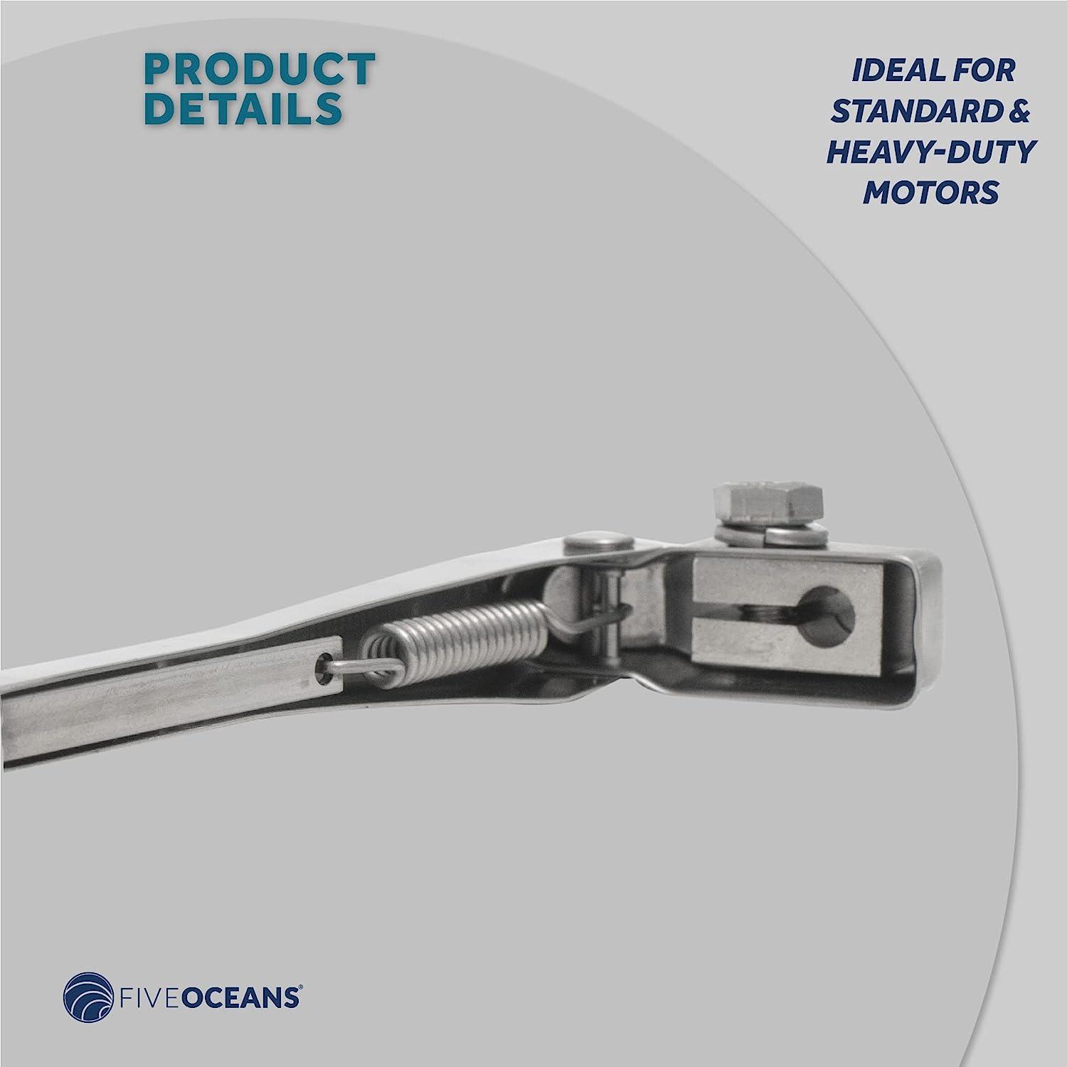 Five Oceans TMC Marine Adjustable Wiper Arm 8-14 Stainless Steel - For ...