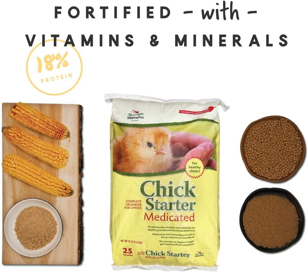 Manna Pro Organic Starter Crumble Complete Feed Medicated Chick Starter ...