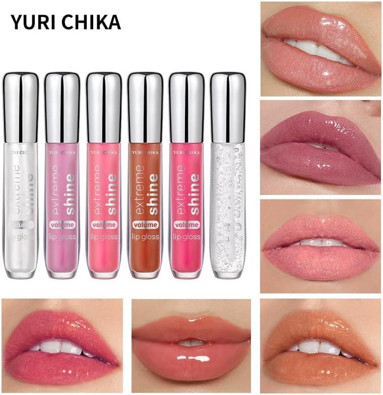 Clear Lip Gloss Set Moisturizing Lip Oil with Hyaluronic Acid Lipgloss ...
