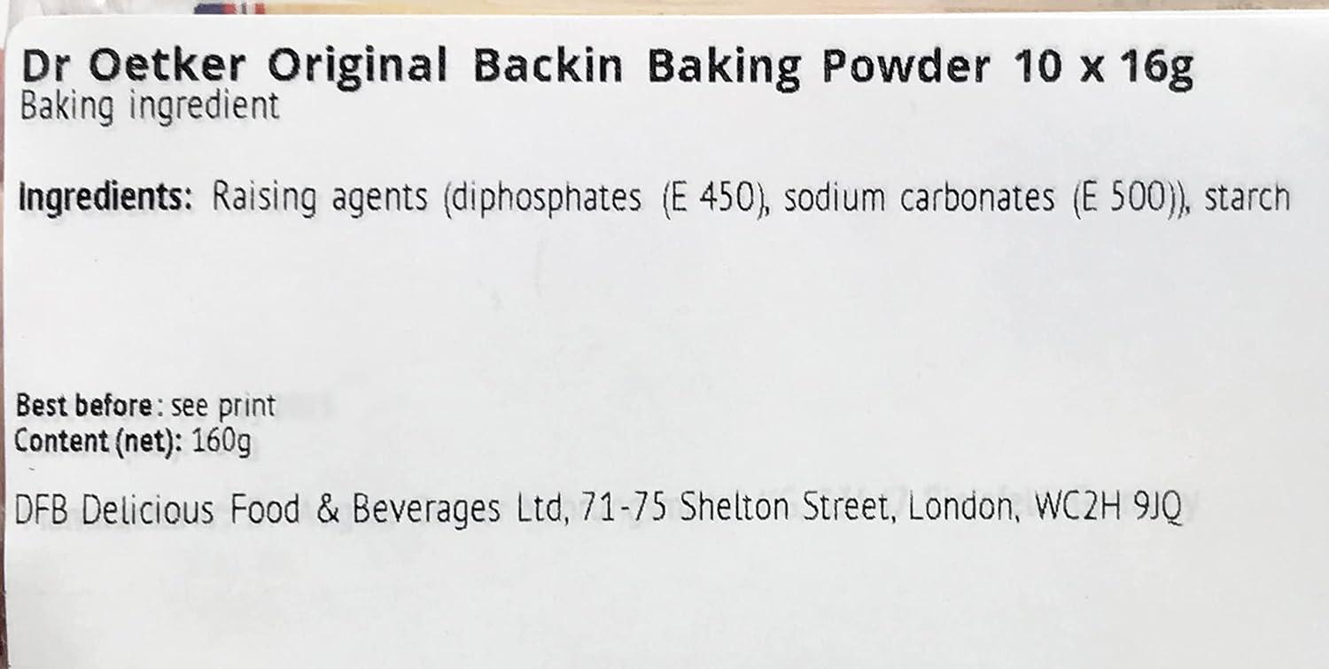 Dr. Oetker Original Backin Baking Powder 10X 16g - Premium Quality ...