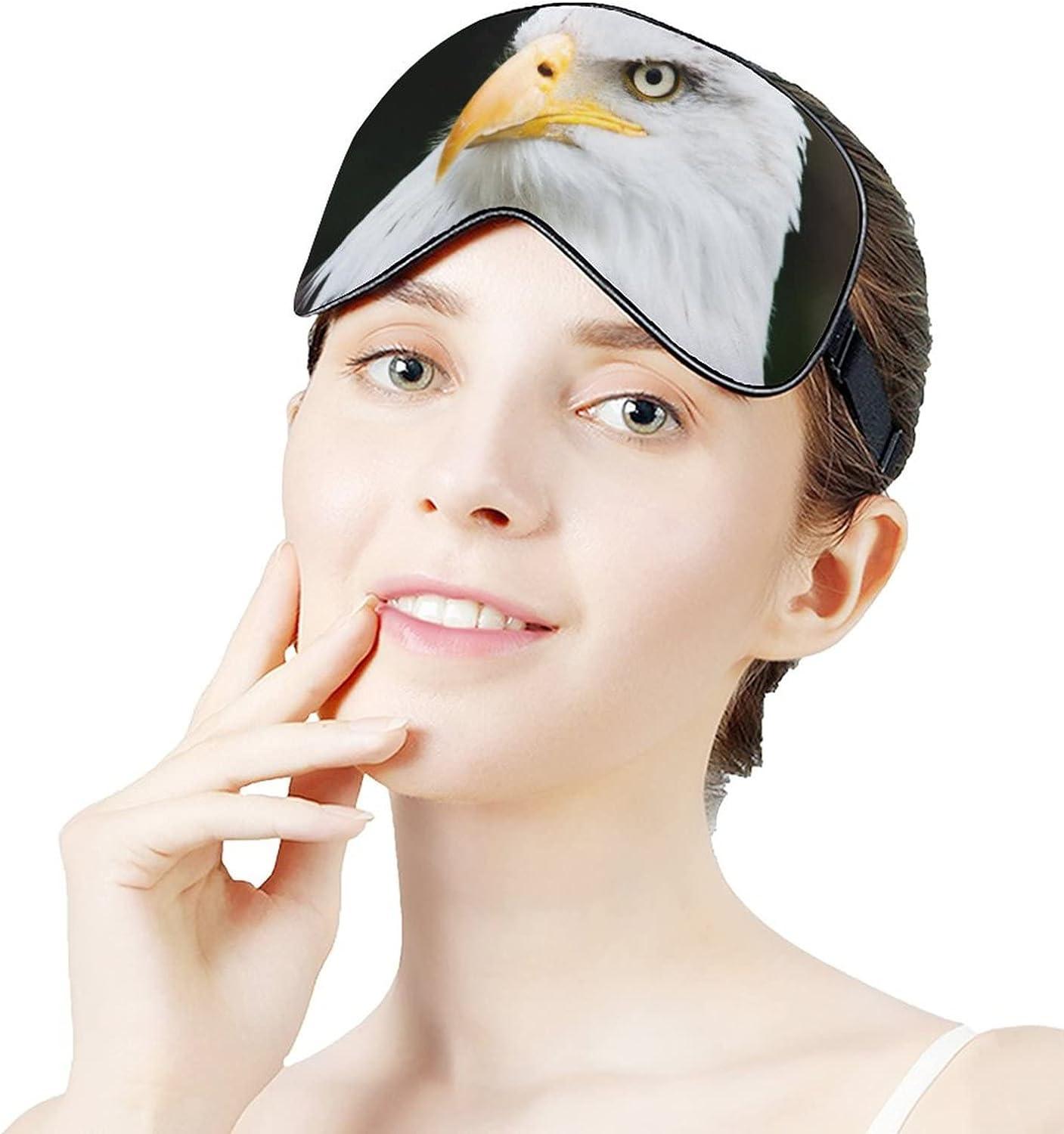 Portrait of A Bald Eagle Sleep Mask Night Cover Eye for Women Men Block ...
