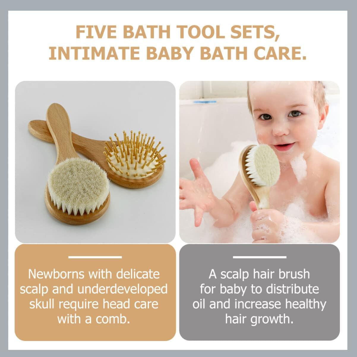 GAFOKI 1 Set Baby Bath Set Scalp Massagers Combs for Kids Infant Hair ...