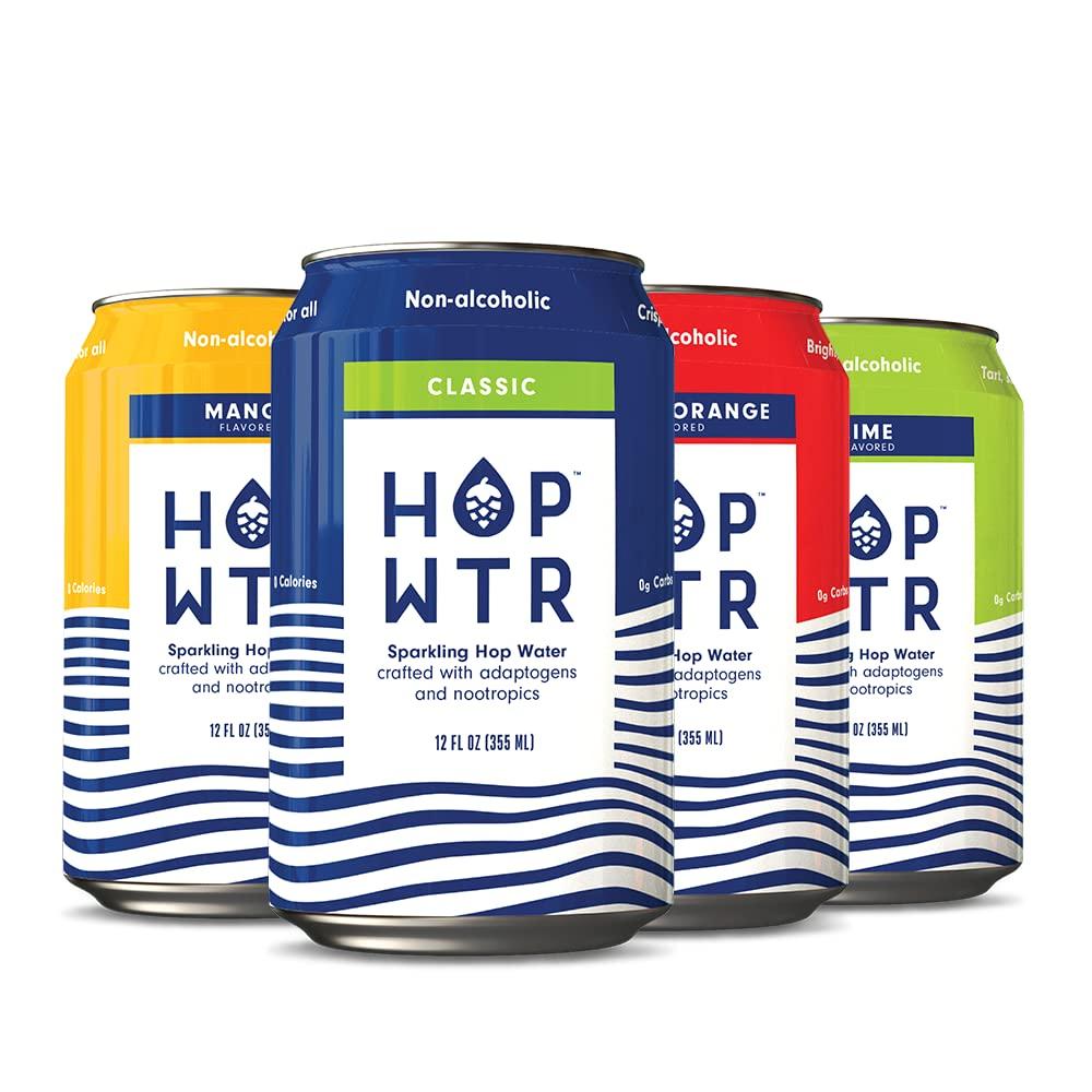 HOP WTR Sparkling Hop Water Variety Pack (12 Pack) - NA Beer ...