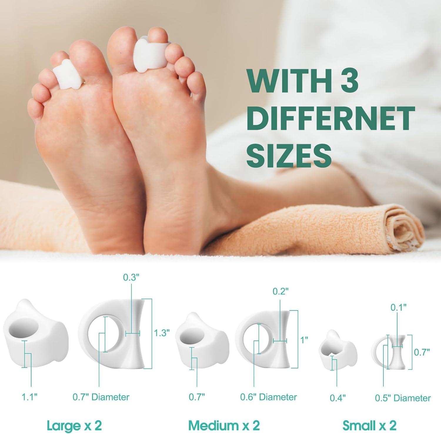 Welnove Toe Spreader for Overlapping Toes | Toe Spacers for Bunion ...