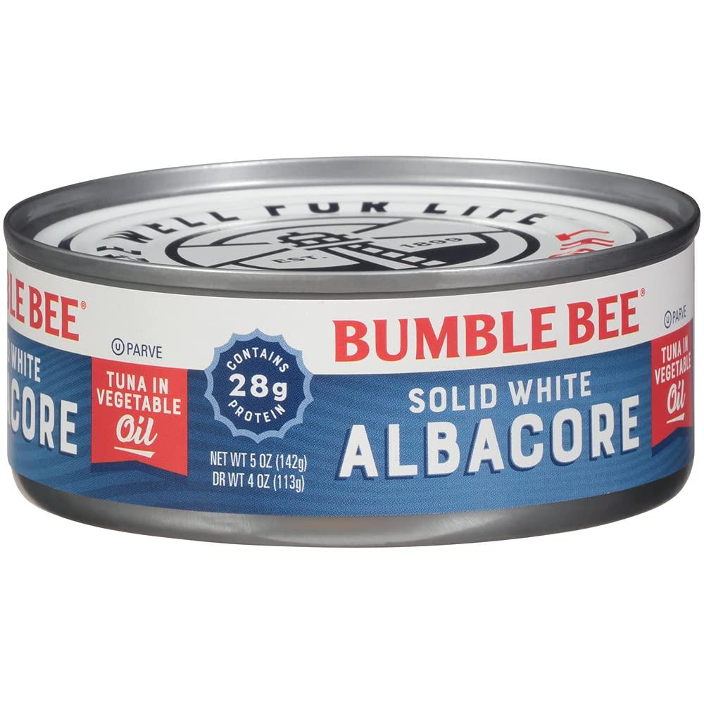 Bumble Bee Solid White Albacore Tuna in Oil 5oz Can (Pack of 24) | Wild ...