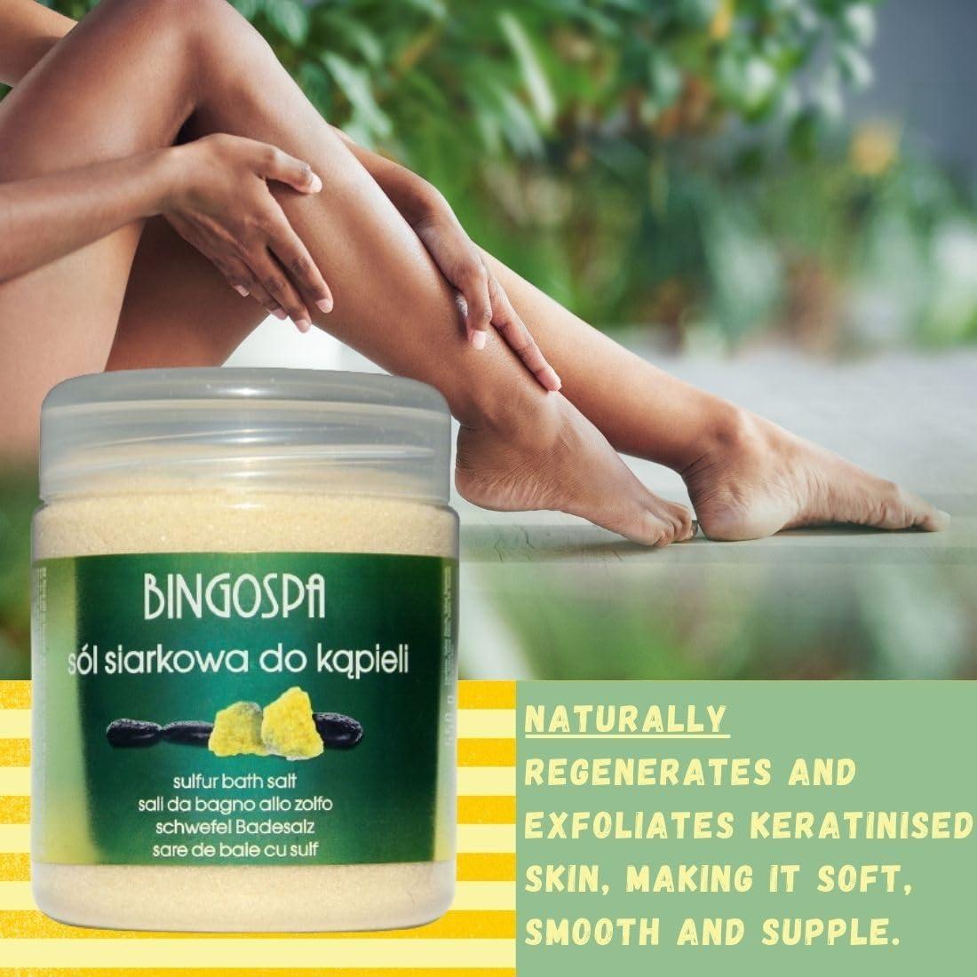 BINGOSPA Sulphur Salt for Skin Inflammation & Callus - 550g | Natural ...