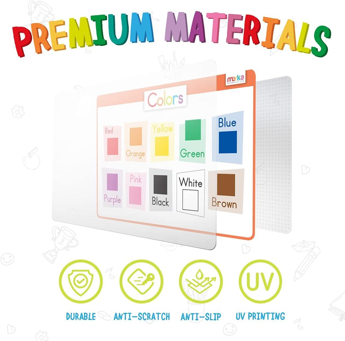 merka Kids Placemats Set - Non Slip Disposable Toddler Placemats with ...