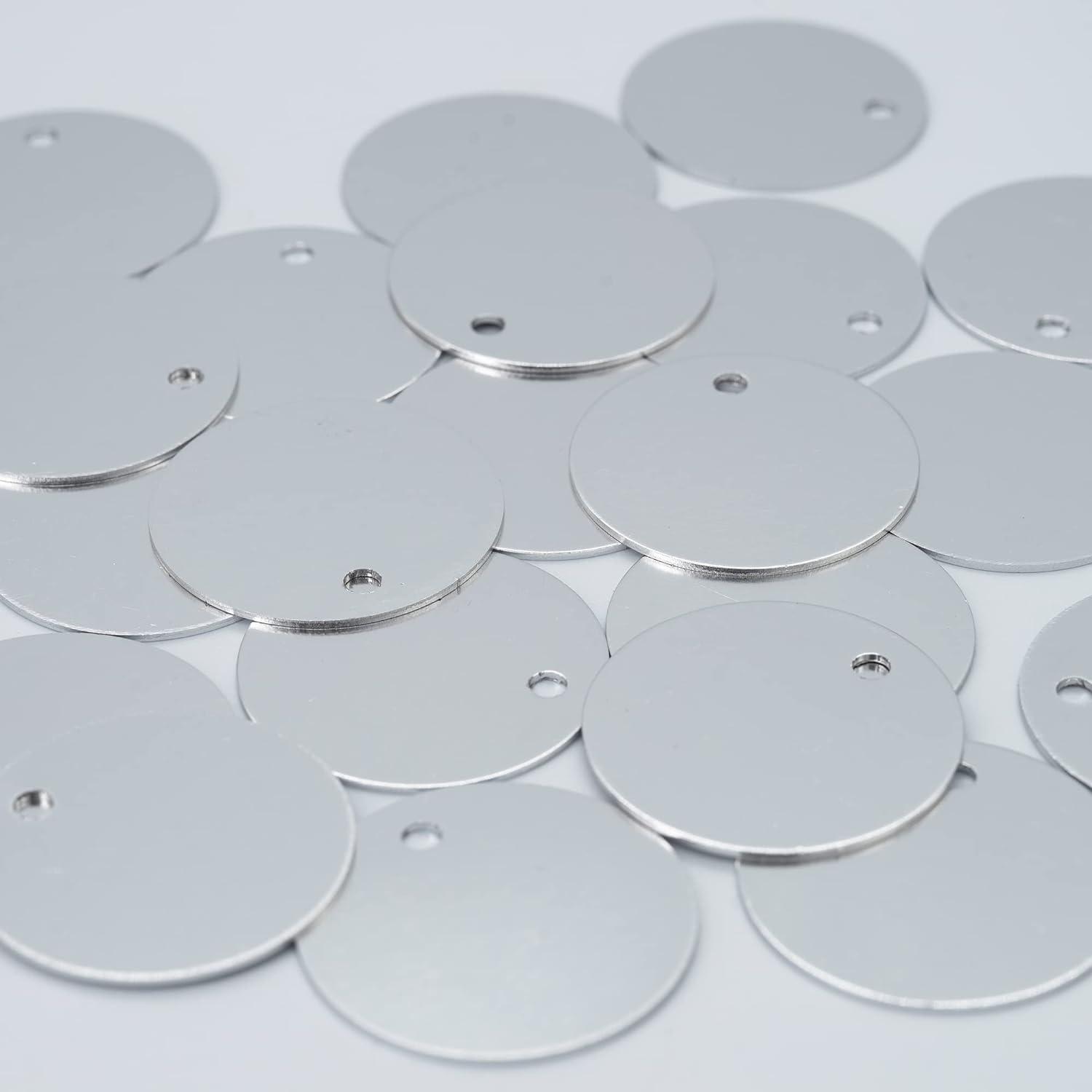 StayMax Round Aluminum Blank Tags Stamping Blanks Engraving Blanks 25 ...