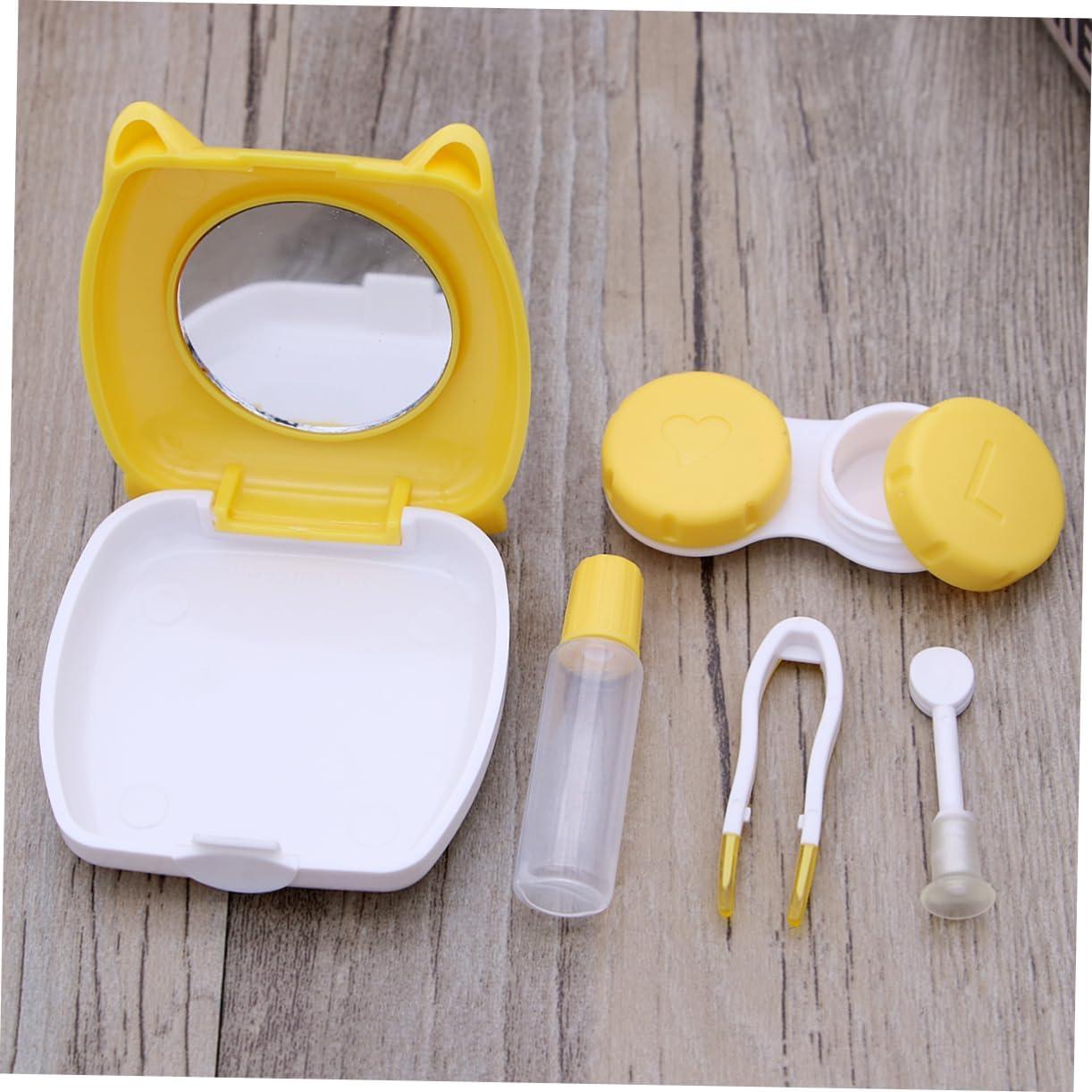 Buifulsic Cartoon Lens Container 2-Pack Travel Case for Contact Lenses ...