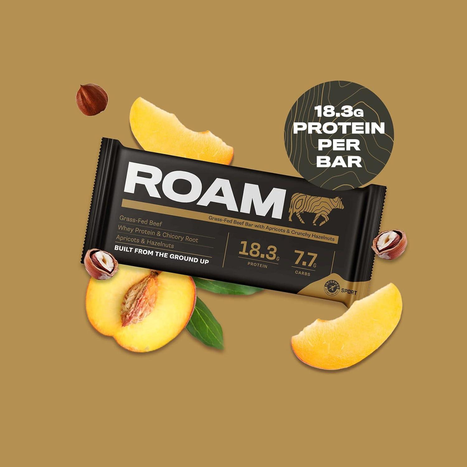ROAM Natural Protein Bars: High Protein, Low Carb Meal Replacement, 6 ...
