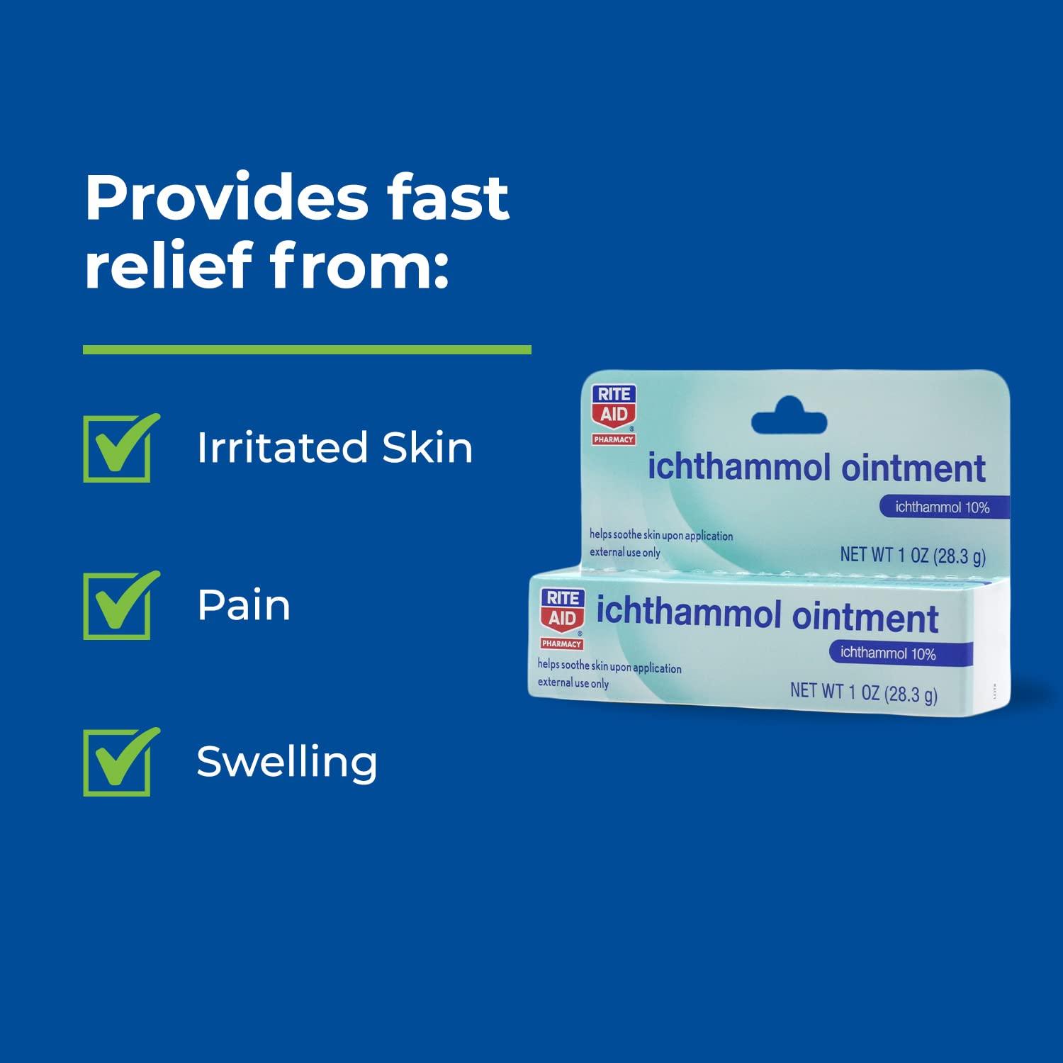 Rite Aid Ichthammol Ointment 10% - 1 Ounce (28.3g) - Fast-Acting Skin ...