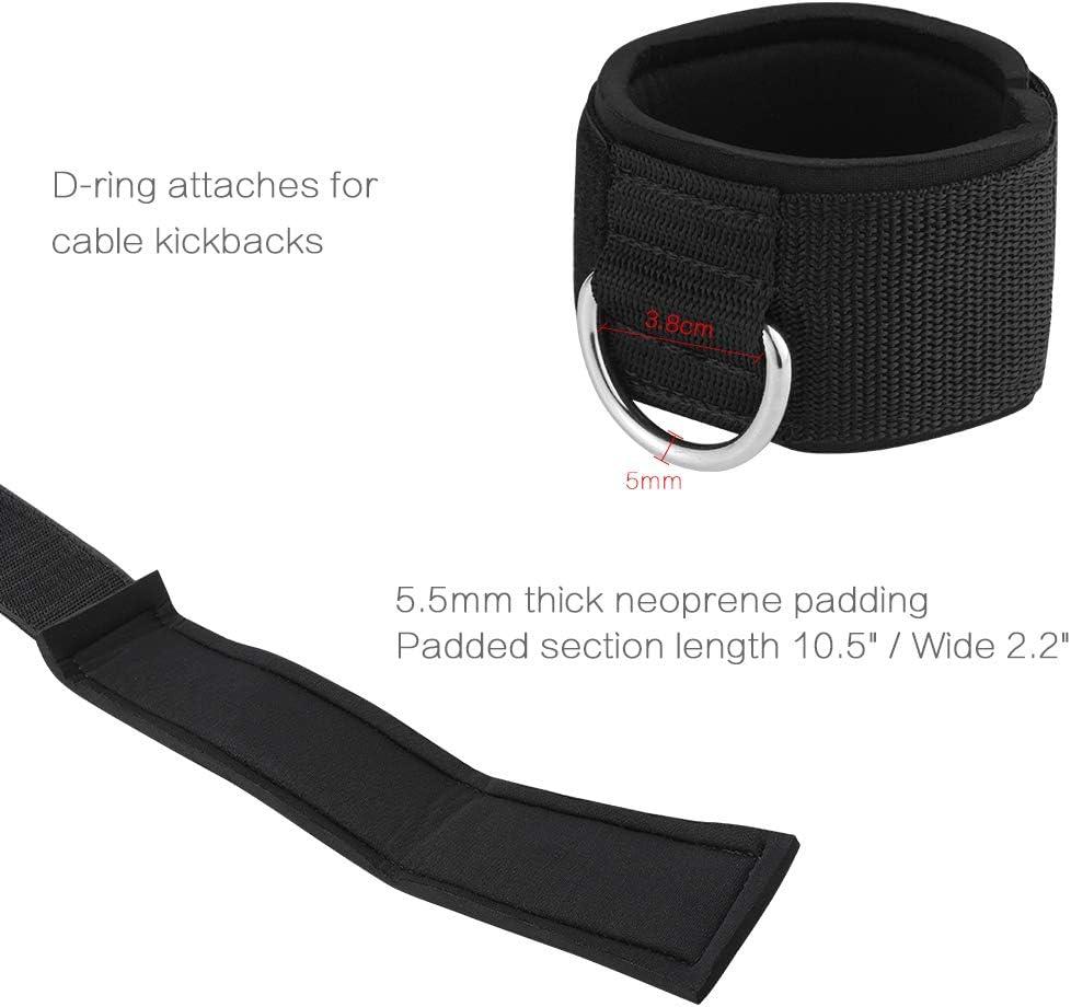 Vishusju Neoprene Ankle Wrist Cuffs with D-Ring for Cable Machines ...