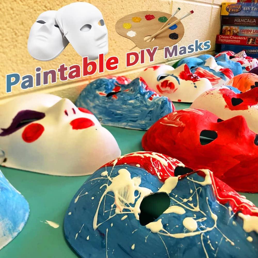 12 Pcs DIY White Paper Mache Masks for Masquerade Parties & Halloween ...