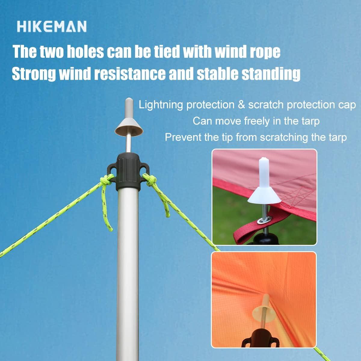 Hikeman Adjustable Aluminum Telescoping Tarp Poles - Lightweight and ...