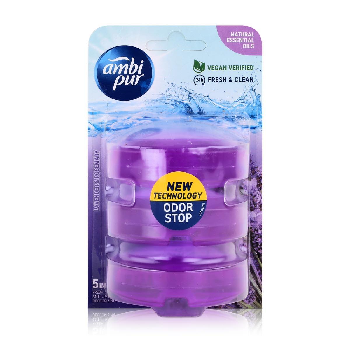 Ambi Pur Fresh & Clean Toilet Block Refill - Lavender & Rosemary - 3 x ...