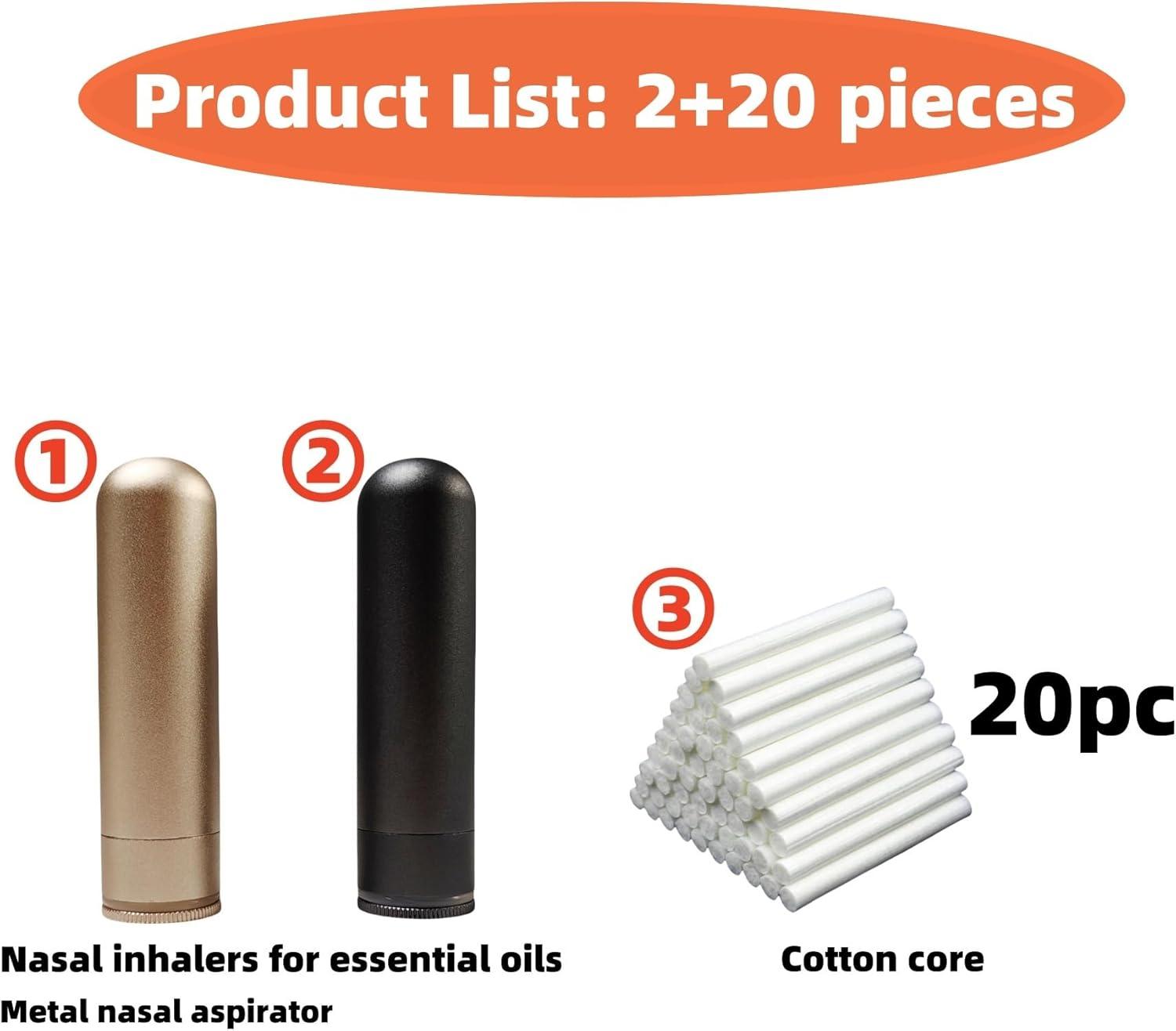 Metal Nasal Inhalers for Essential Oils - Refillable Aluminum ...