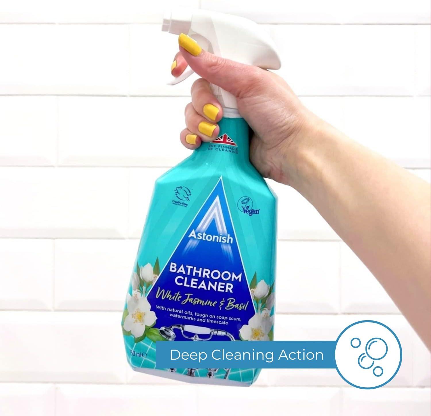 Astonish White Jasmine & Basil Bathroom Cleaner Spray 750ml 750 ml ...