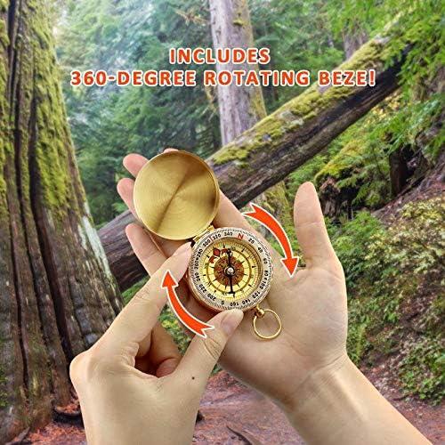 Classic Pocket Style Camping Old Fashioned Copper Compass | Buy Now ...