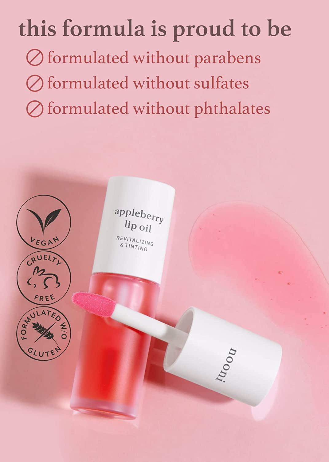 Nooni Korean Lip Oil - Appleberry | Moisturizing, Revitalizing, Tinting ...