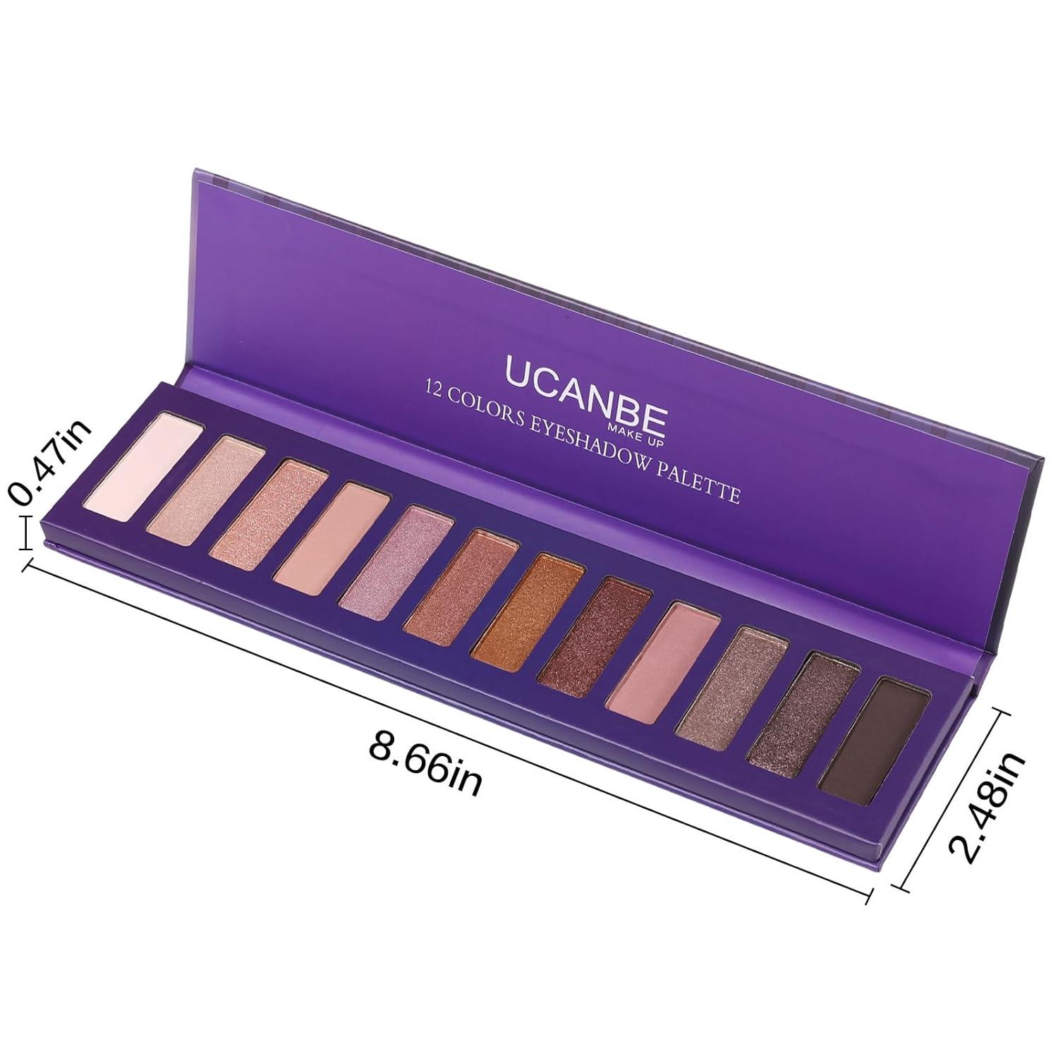Ucanbe 12 Color Eyeshadow Palette - Matte & Shimmer - High Color ...