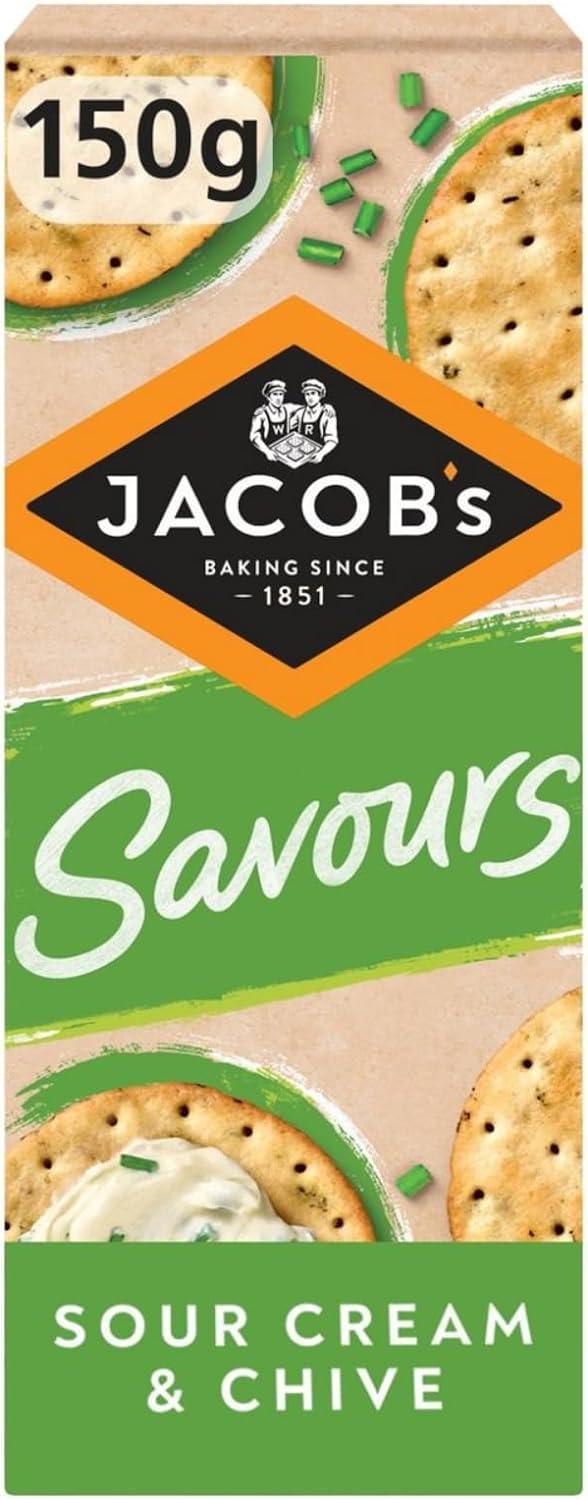 Jacob's Savours Crackers Variety Pack - Cheese Sour Cream & Chive Salt ...