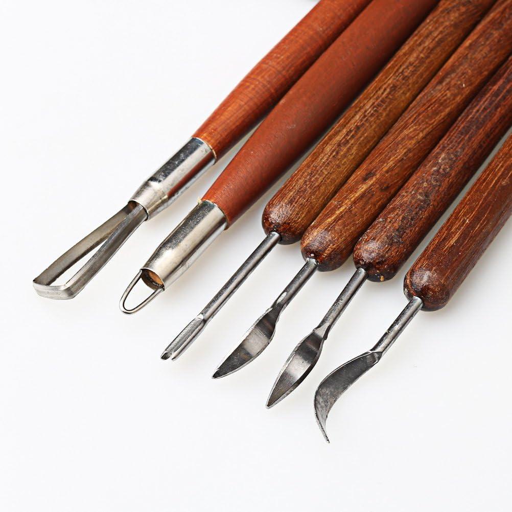 Fashion Road 6Pcs Clay Sculpting Tools Clay Tools Pottery Tools Wooden ...