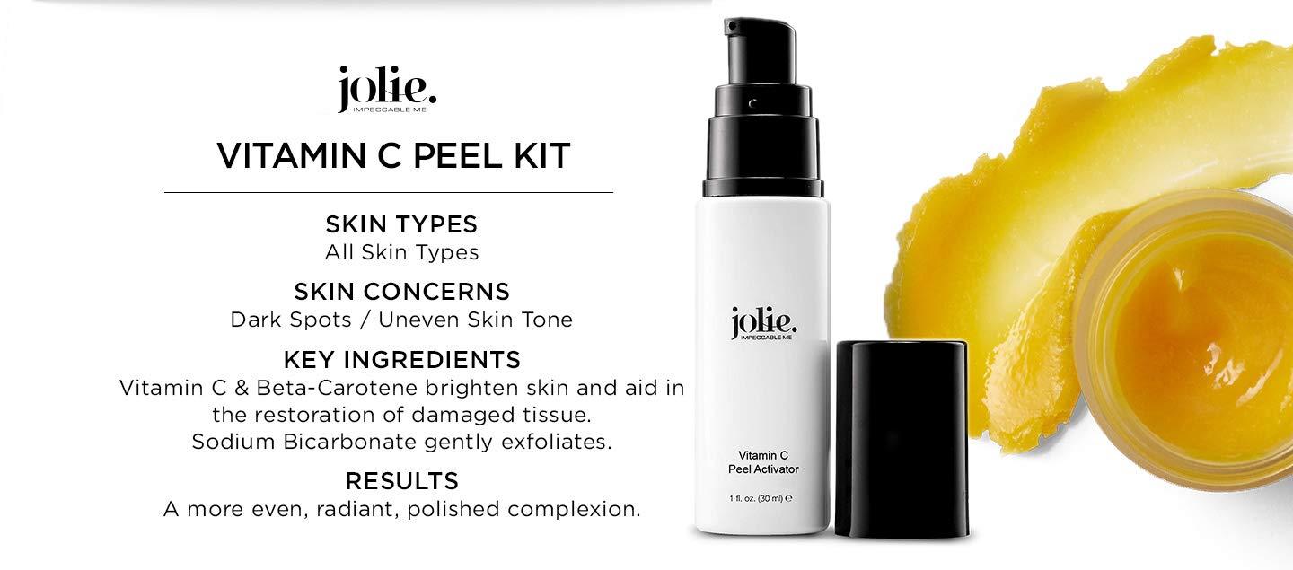 Jolie Professional Vitamin C Peel - Gentle Two-Step Face Brightening ...