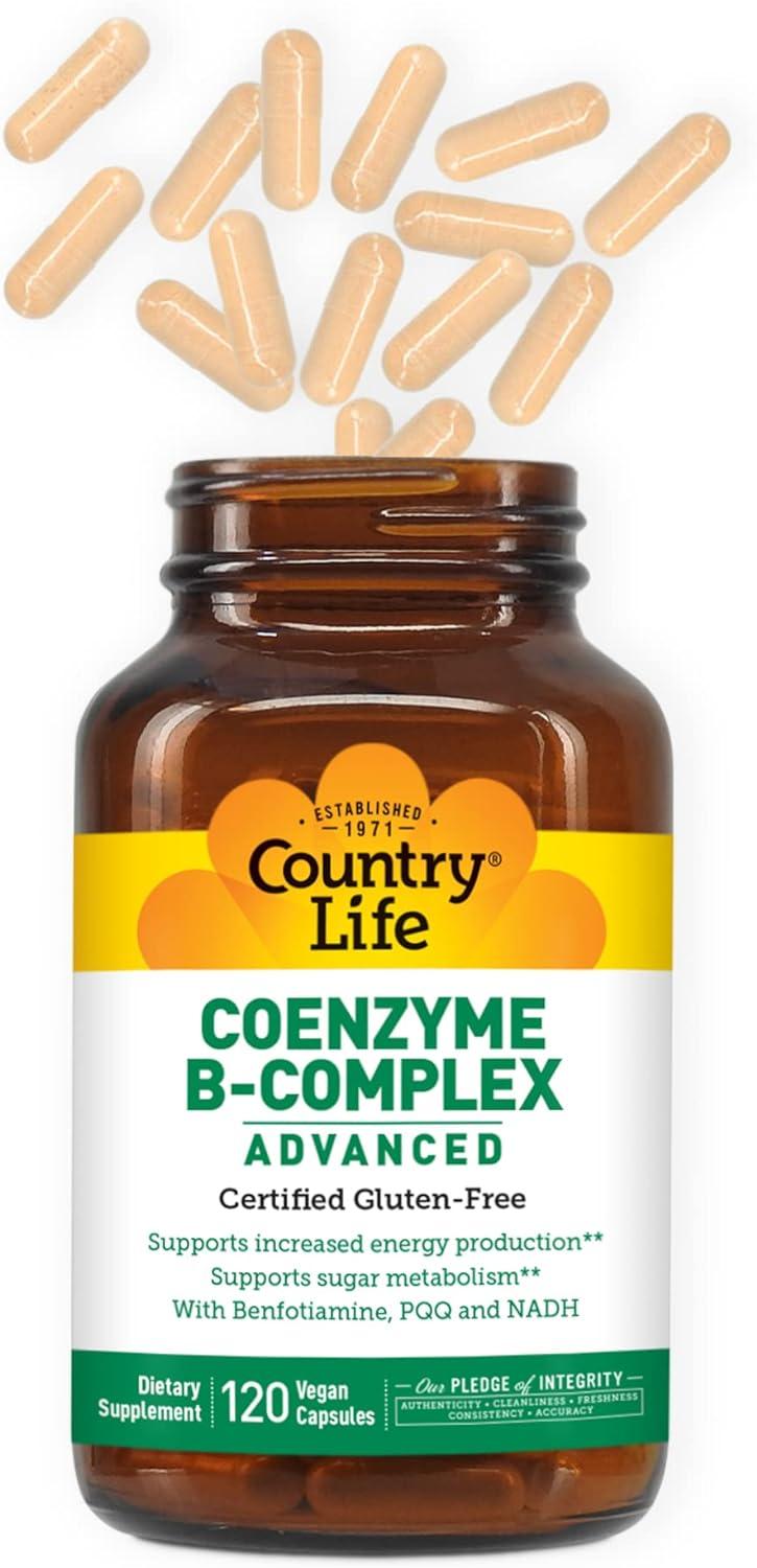 Country Life Coenzyme B Complex Advanced Capsules - 120 Count ...