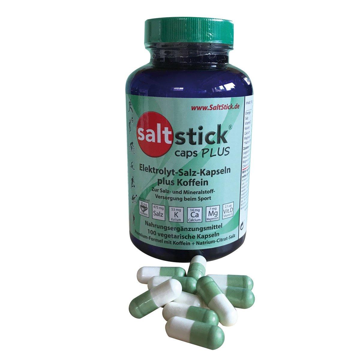 SaltStick Caps Plus - Electrolyte Salt Capsules with Caffeine (100 ...