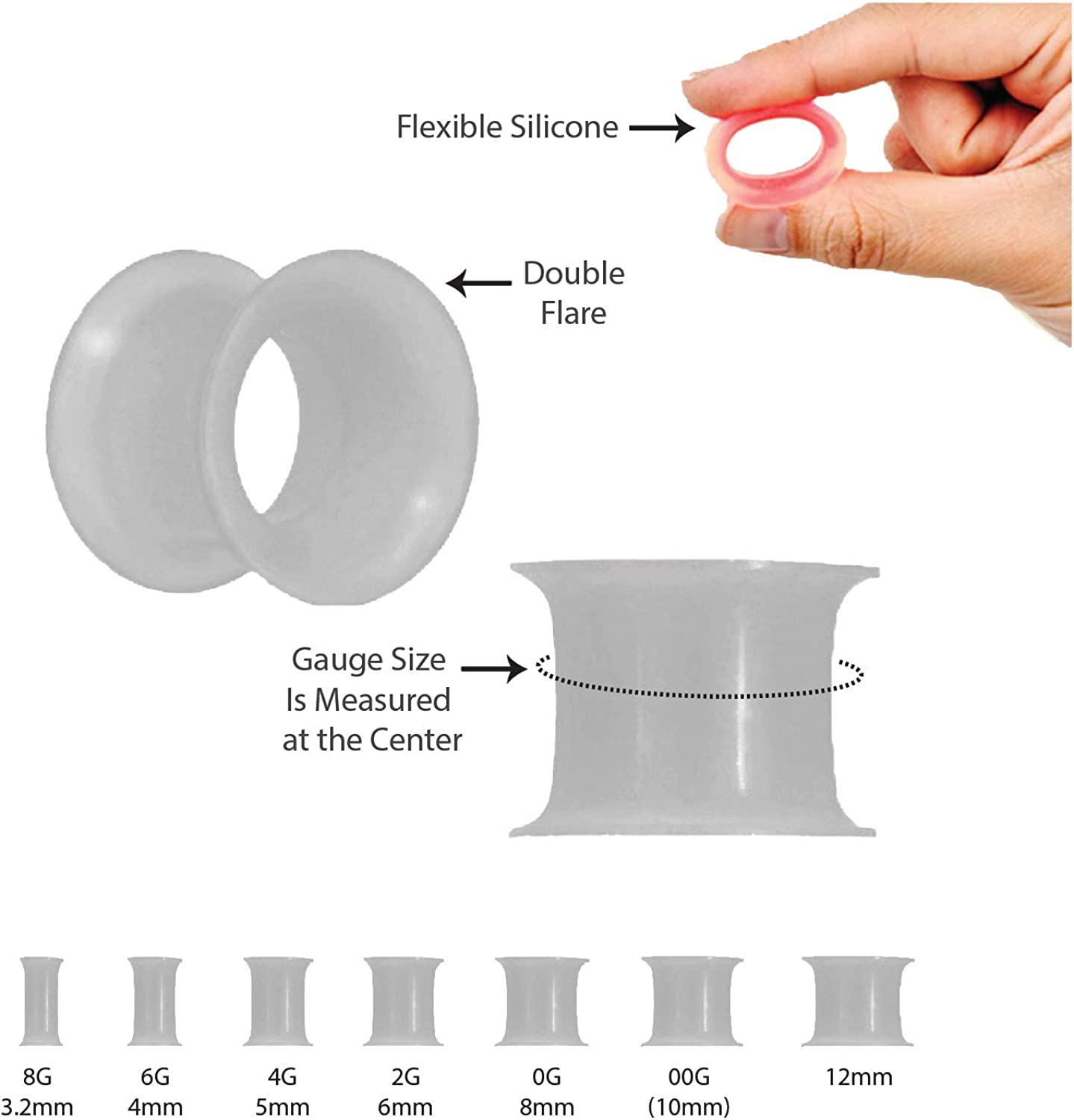 50PC BodyJ4You Ear Stretching Kit - Jojoba Oil, Wax, 14G-12MM Taper ...