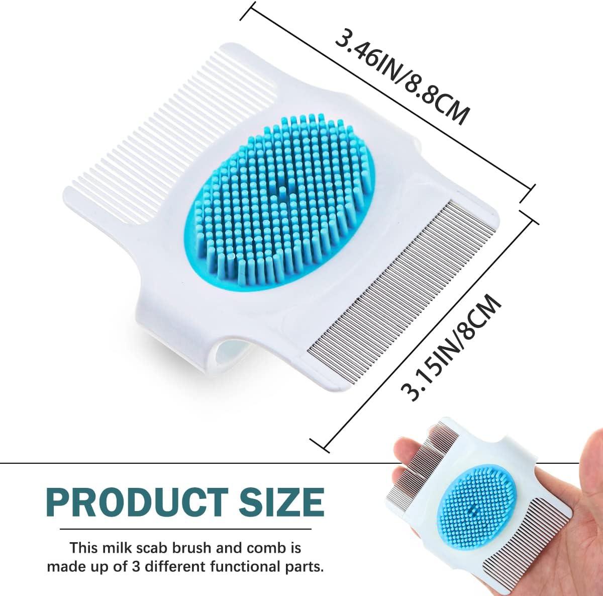 Baby Cradle Cap Comb - 2 Pcs Dandruff Cleaning Brush with Soft Rubber ...