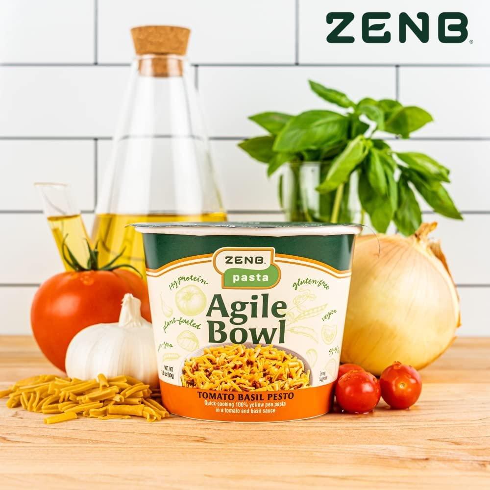 ZENB Yellow Pea Pasta Agile Bowl Variety Pack (6 Pack) - Gluten Free, Non-GMO, Vegan - 13g ...