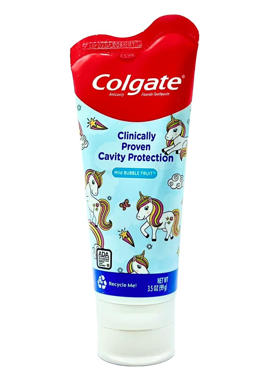Kids Unicorn Toothpaste - Mild Bubble Fruit Flavor | Clinically Proven ...