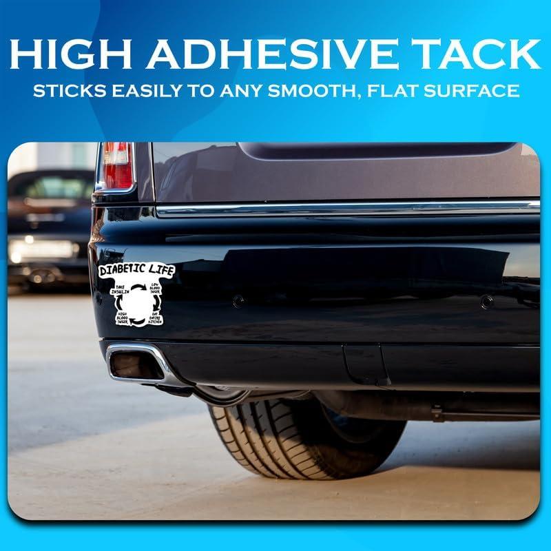 Diabetic Life Cycle Funny Humor Sticker 2-Pack | Premium Vinyl Bumper ...